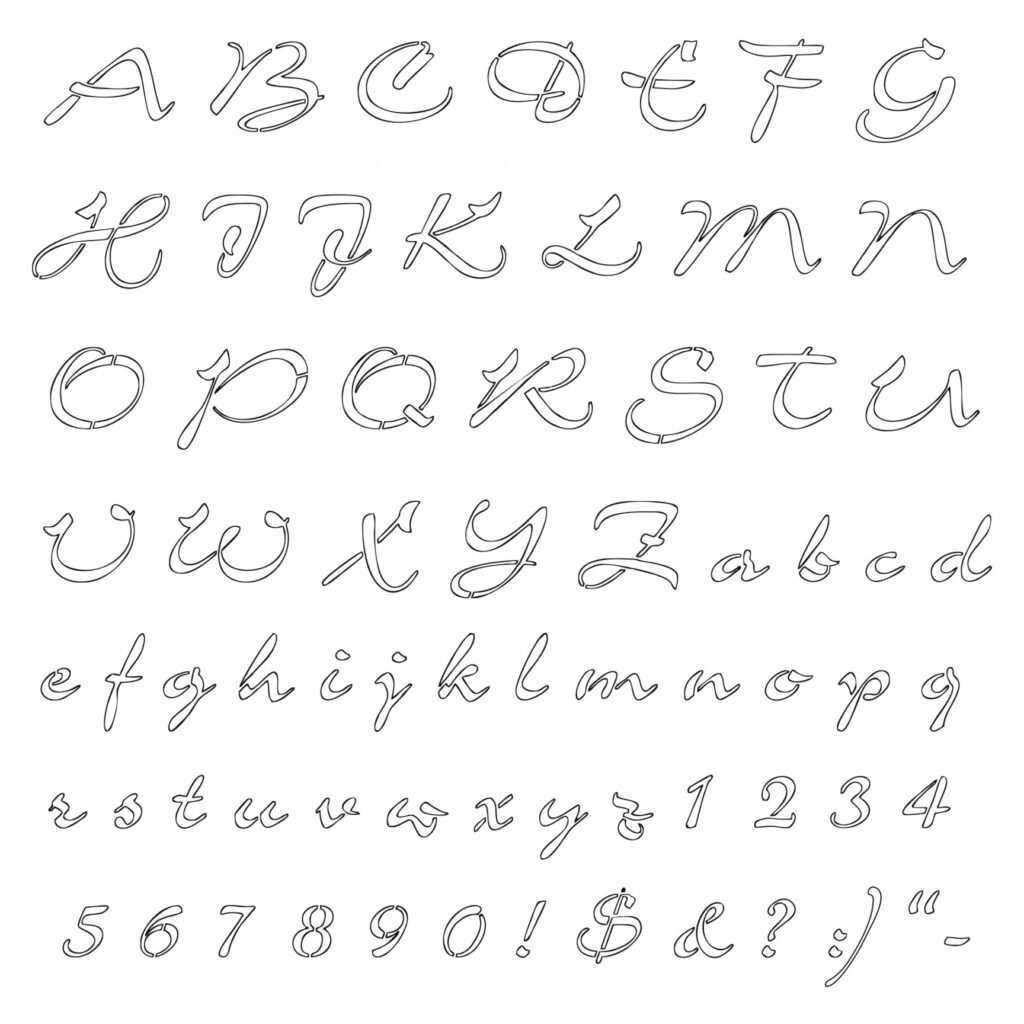 fancy letter free printable alphabet stencils templates - FREE Printable HQ