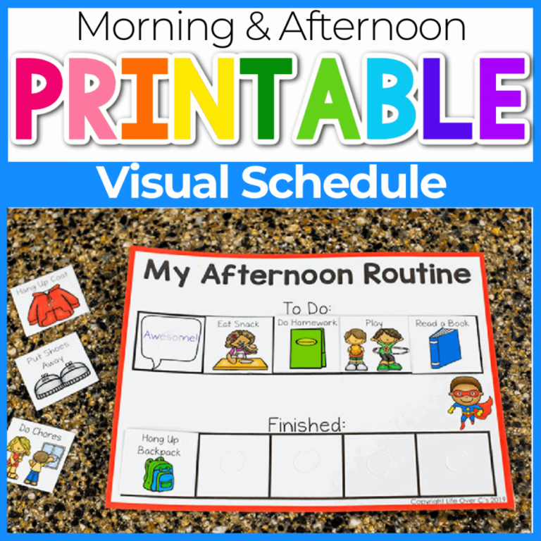 home free printable visual schedule pictures - FREE Printable HQ