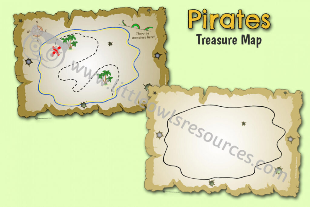 free printable treasure map template - FREE Printable HQ