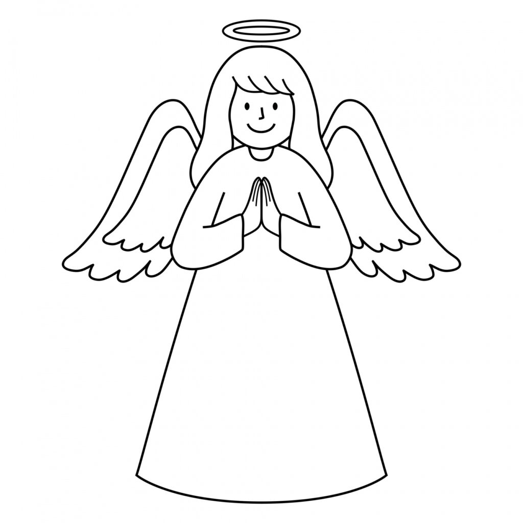 cut out angel template printable free - FREE Printable HQ