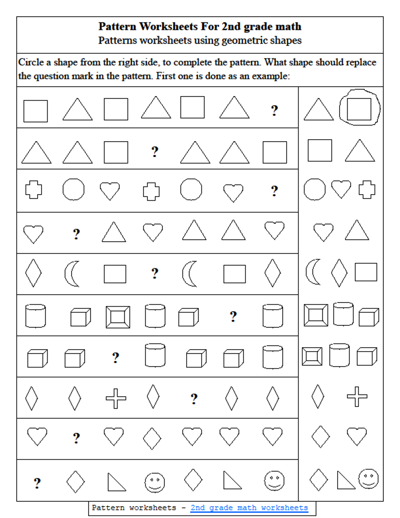 Printable Geometry Patterns Worksheet | FREE Printable HQ
