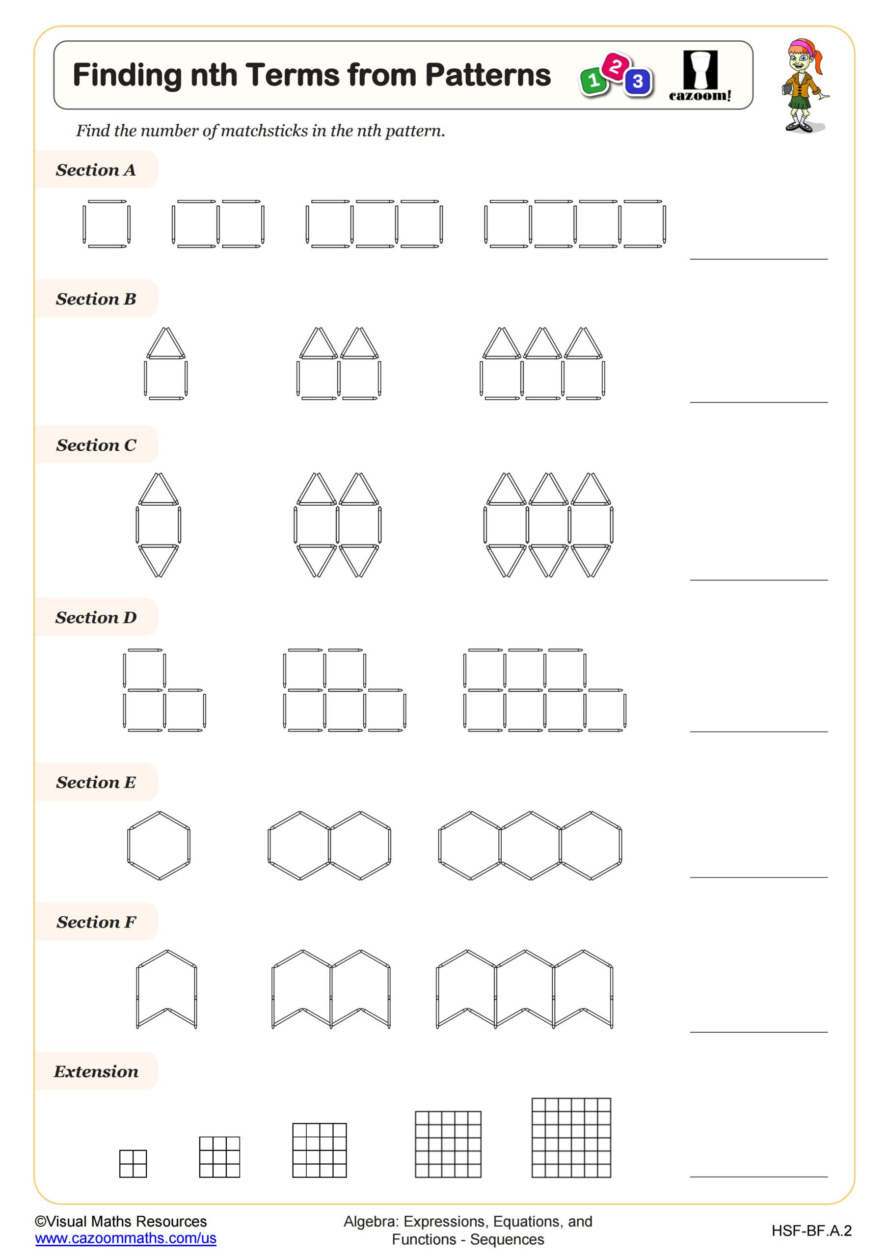 Printable Geometry Patterns Worksheet | FREE Printable HQ