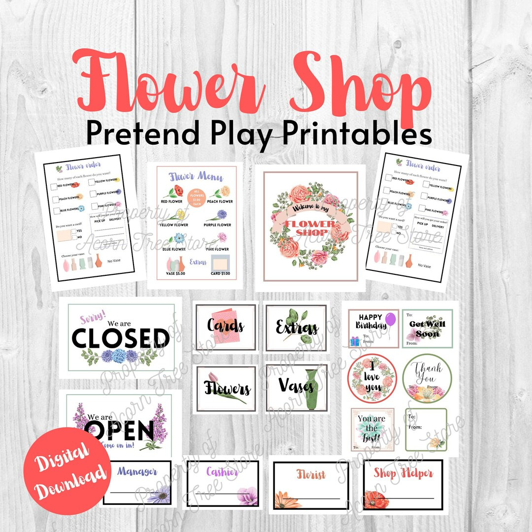 Flower Shop Dramatic Play Free Printables | FREE Printable HQ