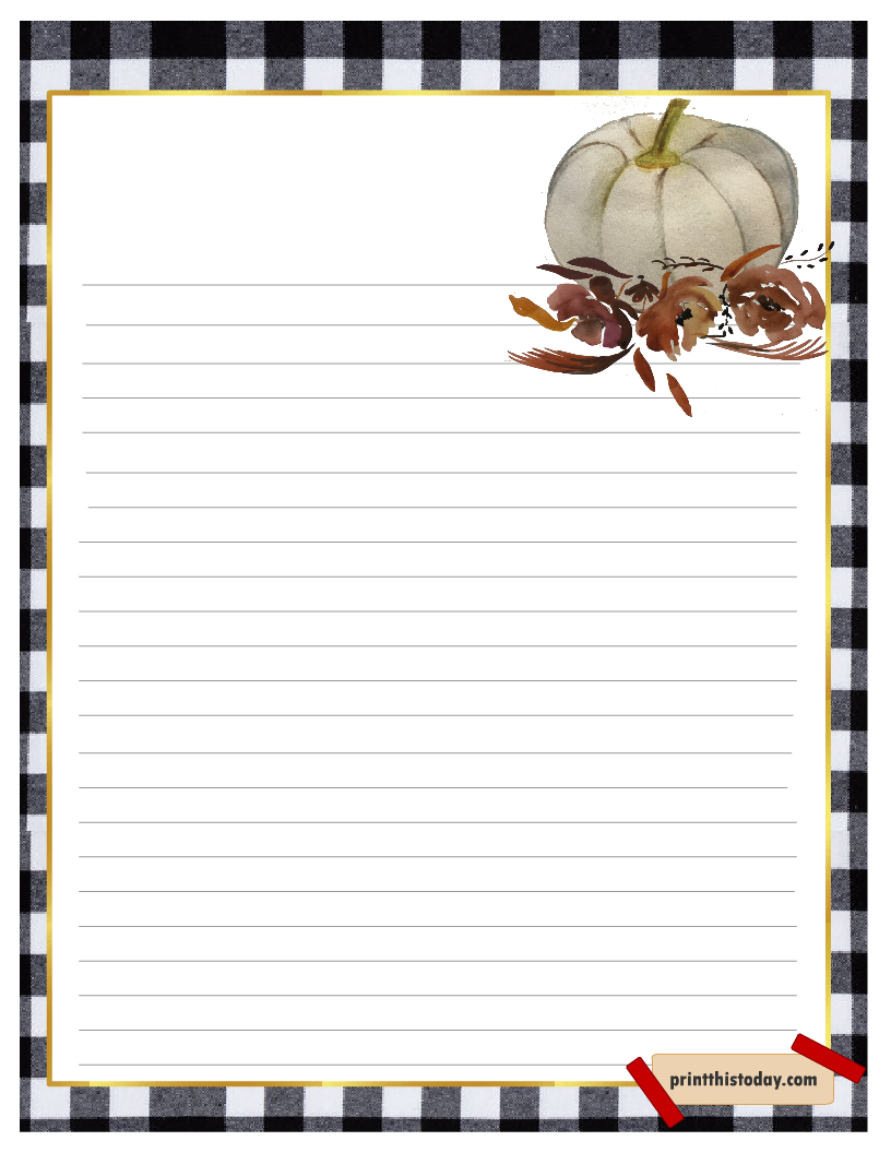 Fall Writing Paper Printable | FREE Printable HQ