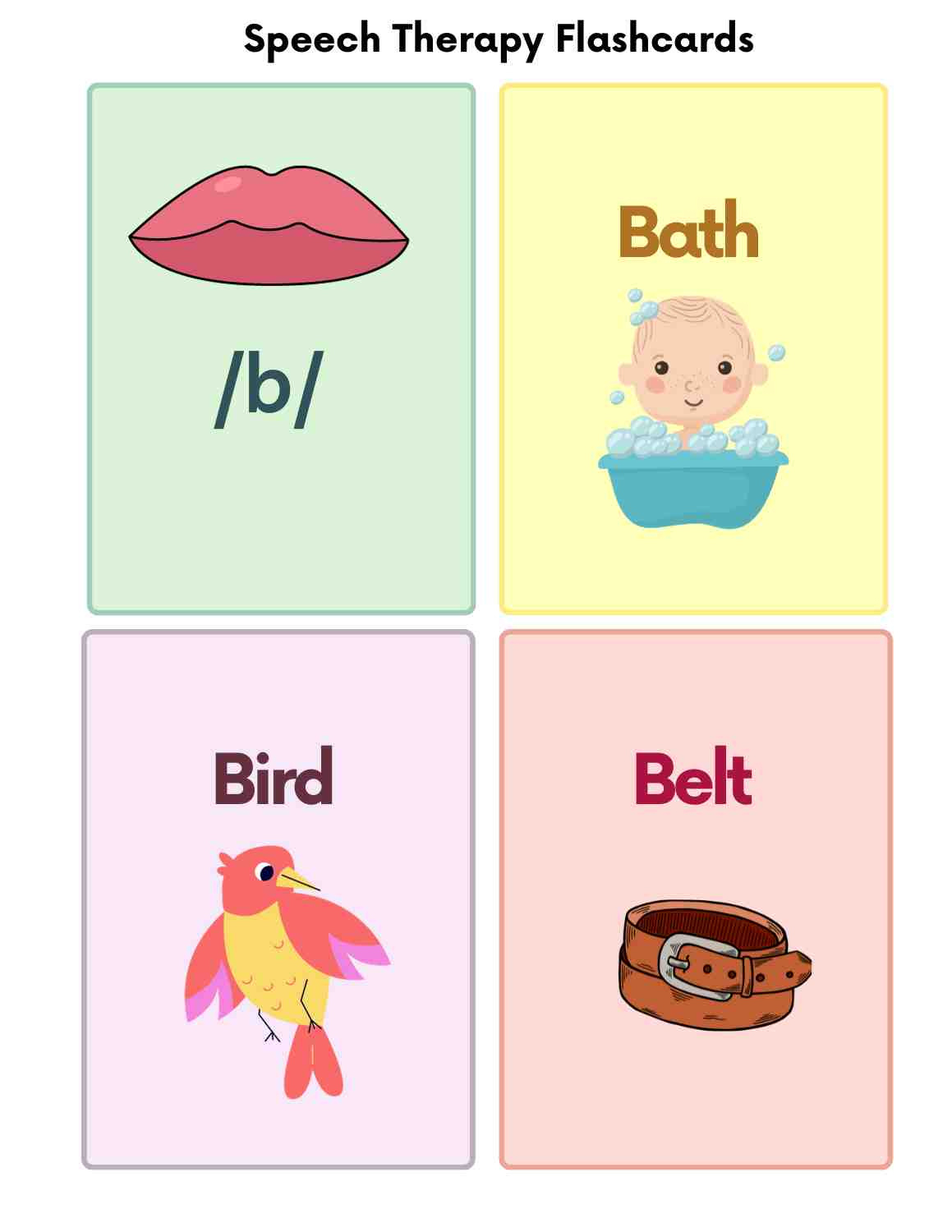 Speech Therapy Flash Cards Printable | FREE Printable HQ