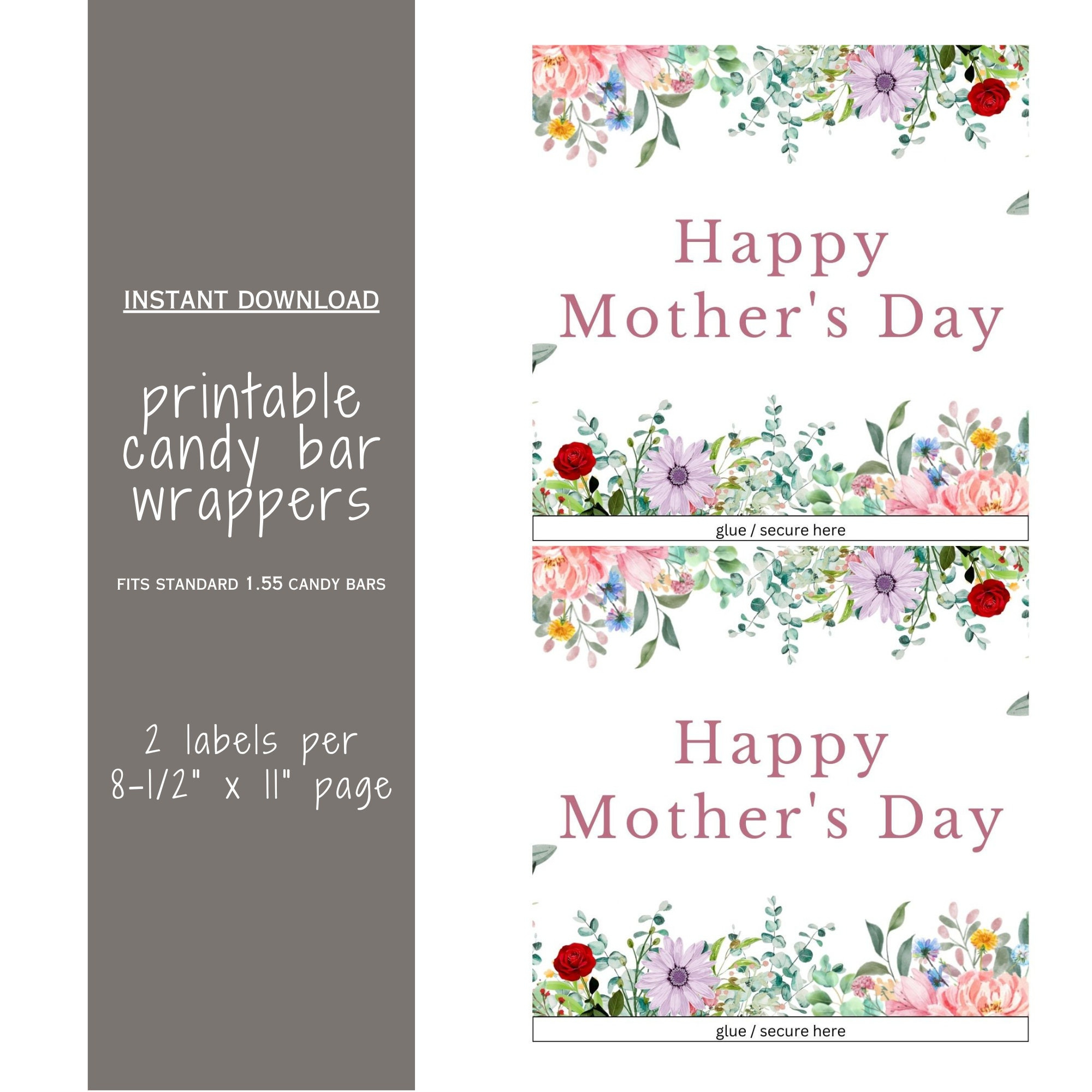 Free Printable Mother’s Day Candy Bar Wrappers | FREE Printable HQ