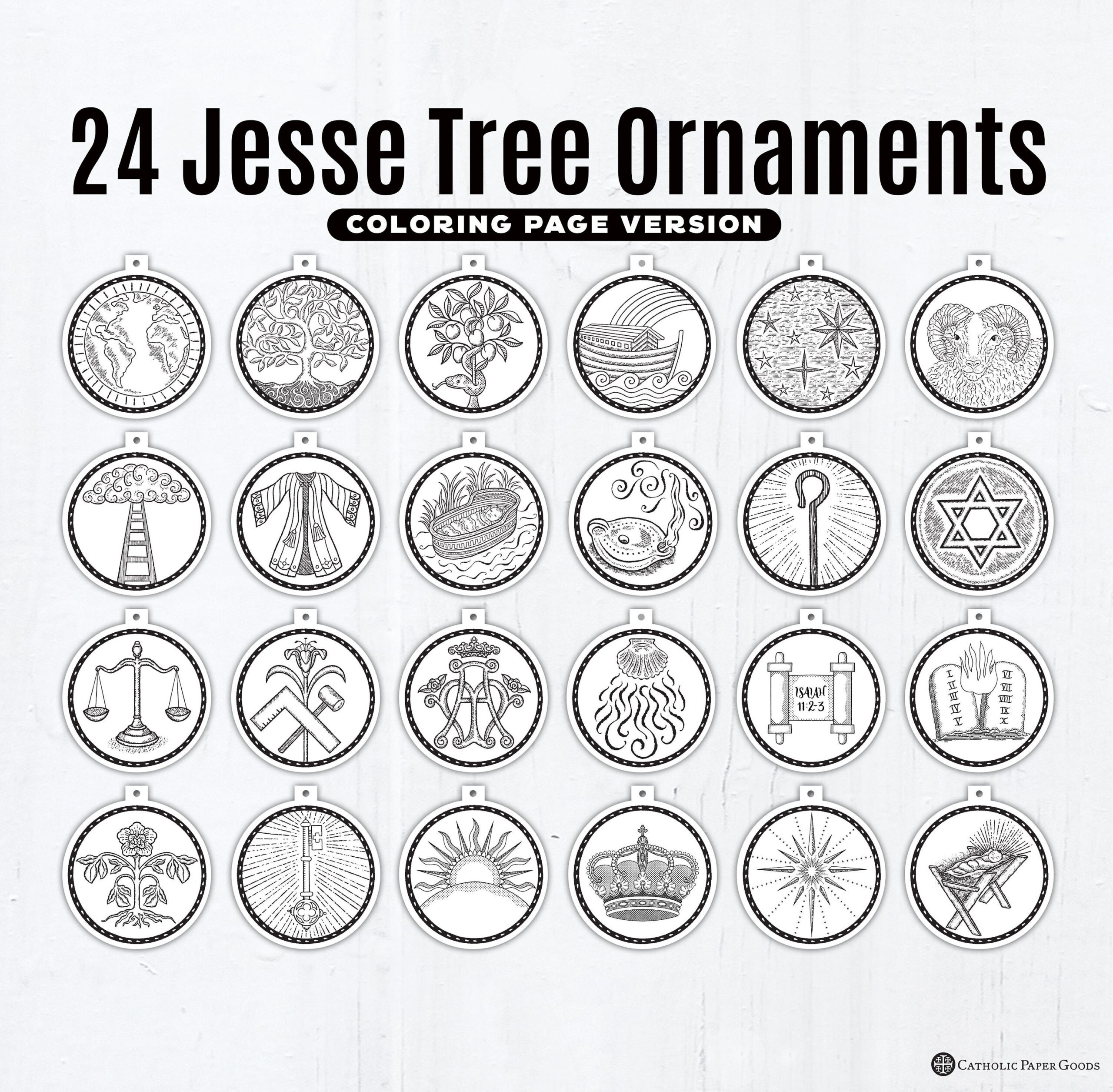 Jesse Tree Ornaments Free Printable | FREE Printable HQ