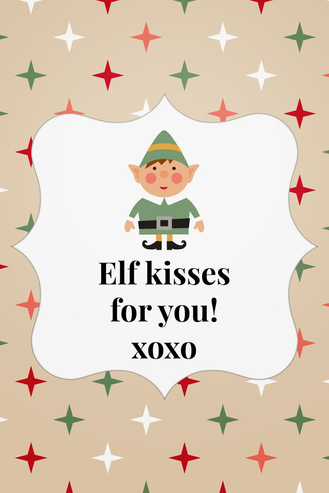 Elf Kisses Free Printable | FREE Printable HQ