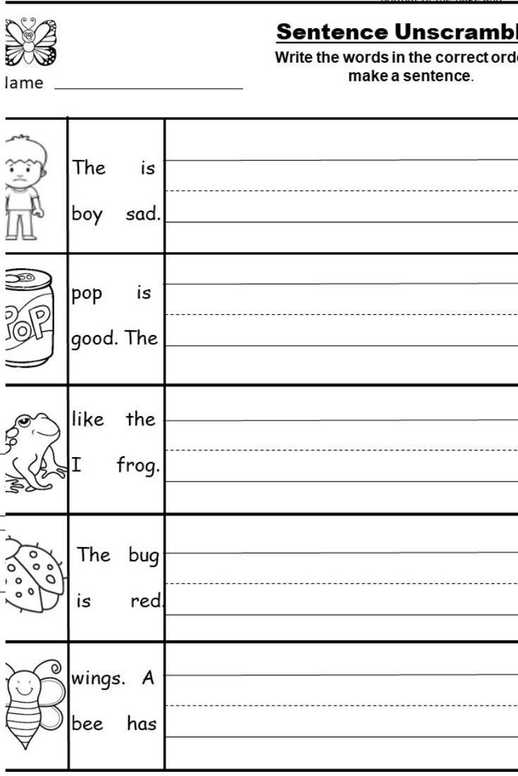 Writing Worksheets Printable For Kindergarten | FREE Printable HQ