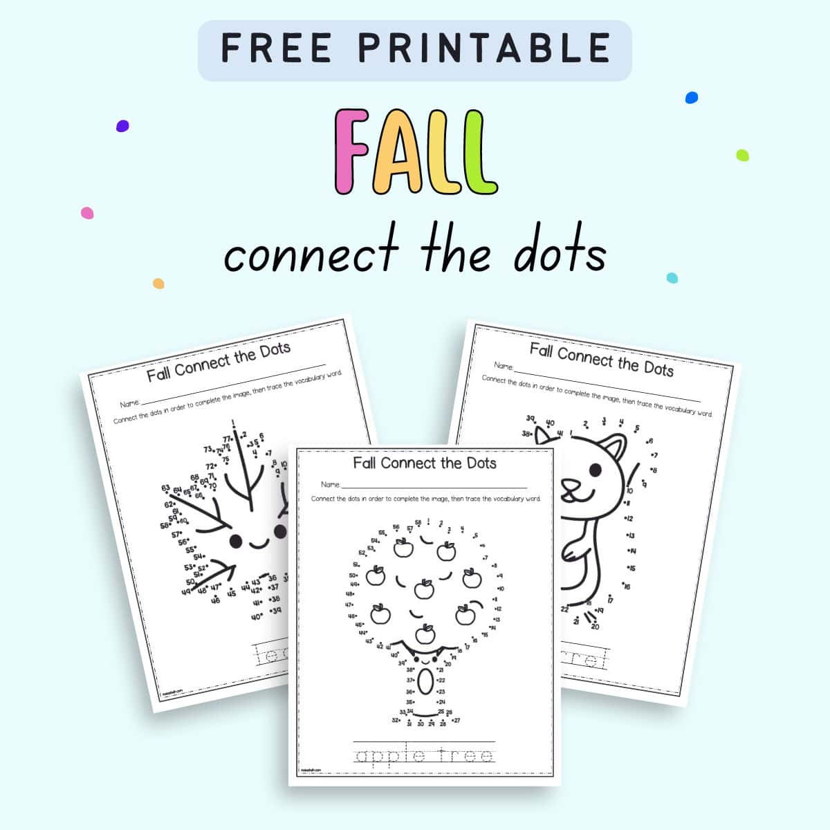 Fall Connect the Dots Printable | FREE Printable HQ