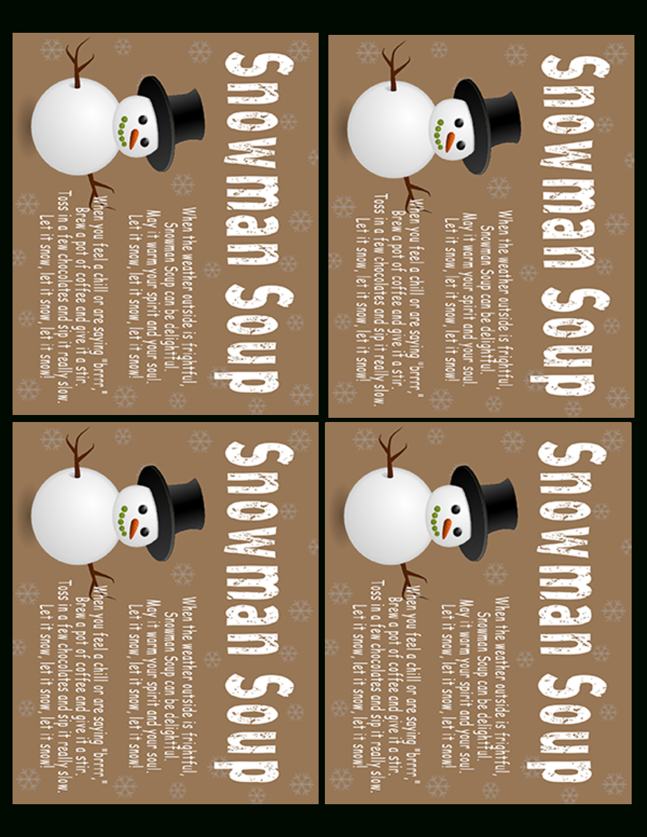 Free Printable Snowman Soup Labels | FREE Printable HQ