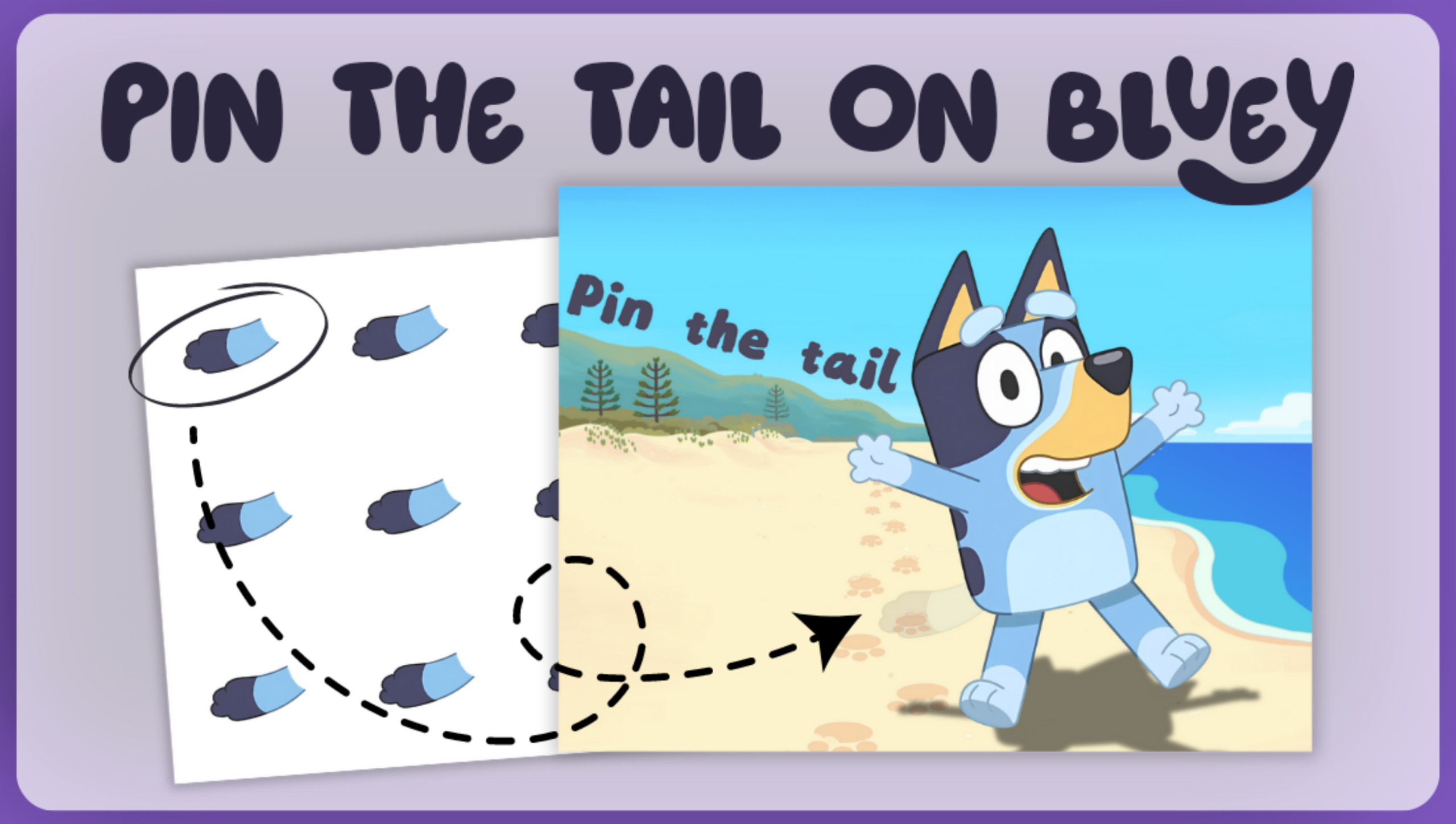 Pin the Tail on Bluey Printable Free | FREE Printable HQ