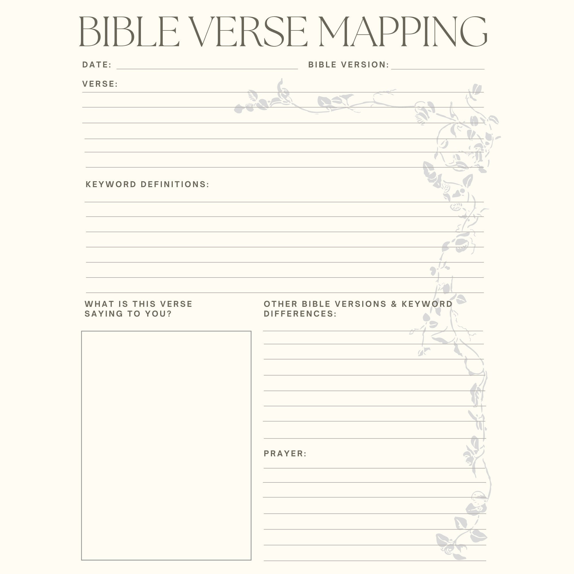 Bible Verse Mapping Free Printables | FREE Printable HQ