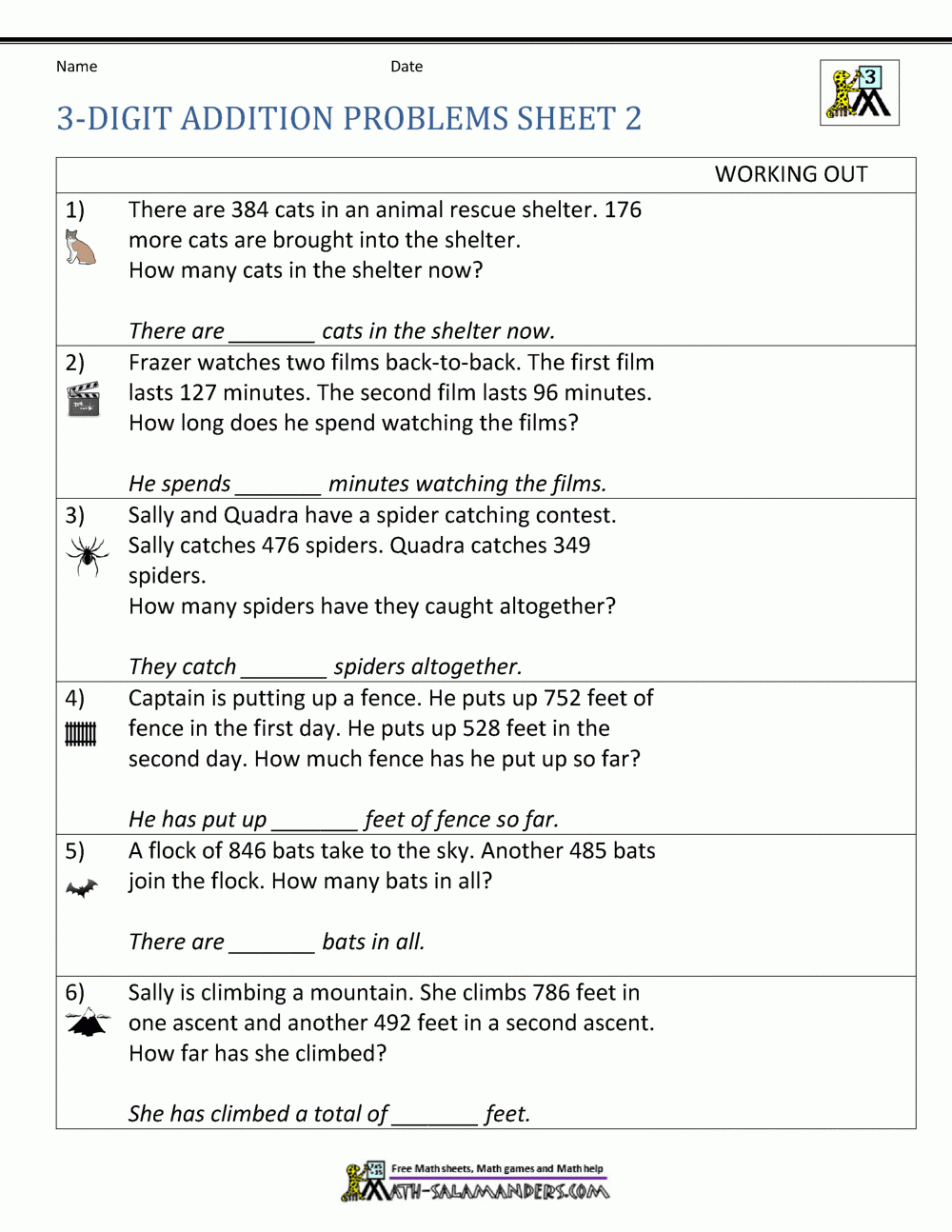 Simple Word Problem Addition Worksheet | FREE Printable HQ