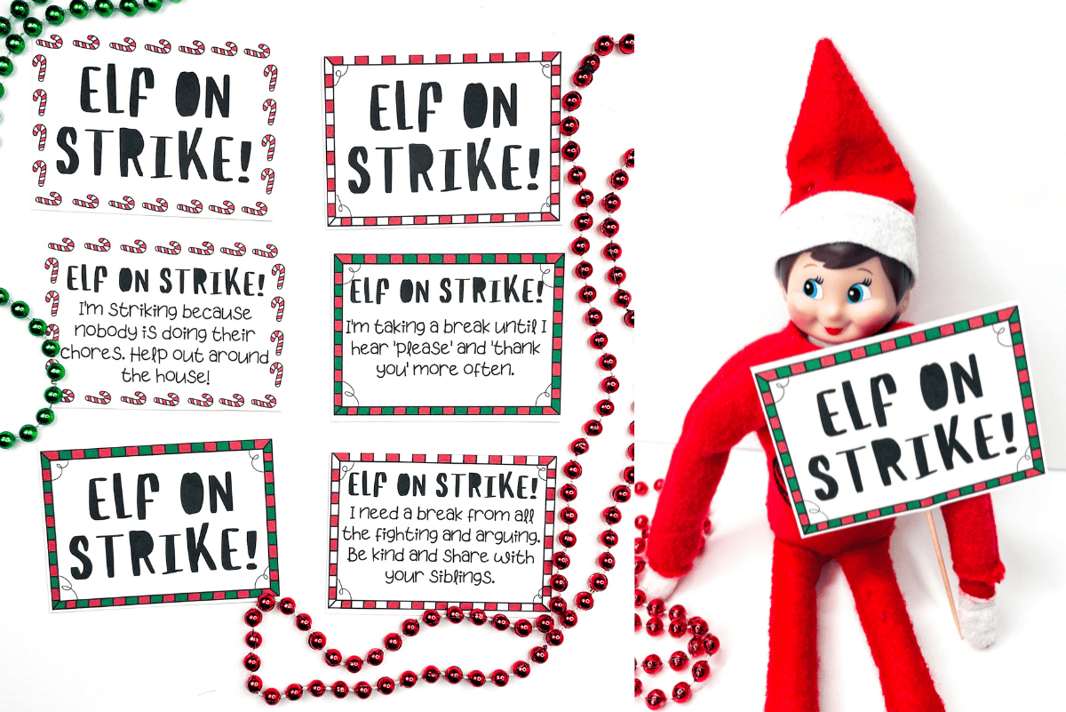 Elf on Strike Printable Free | FREE Printable HQ