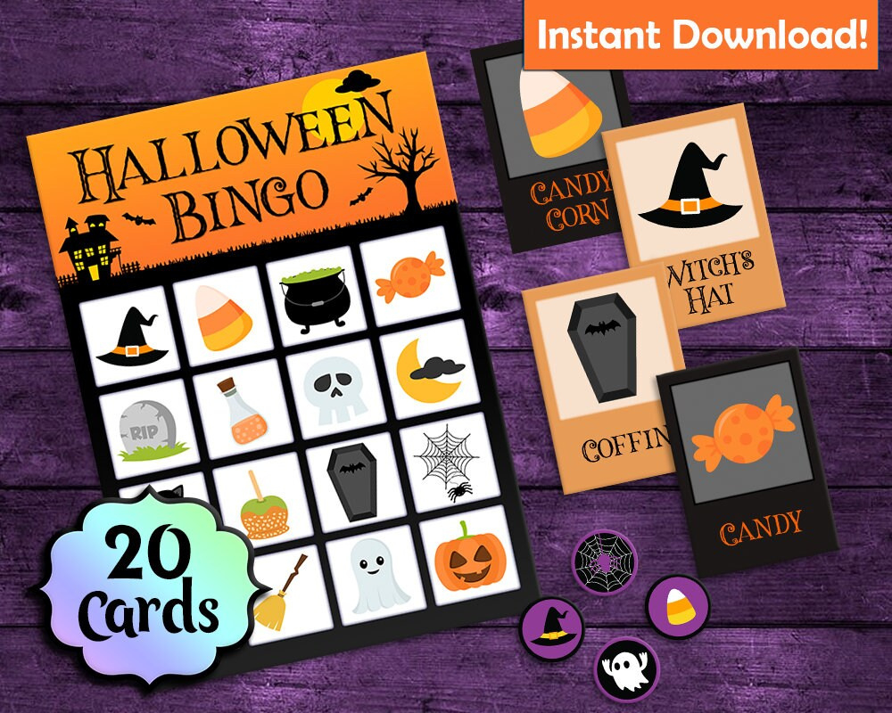Halloween Bingo 20 Cards | FREE Printable HQ