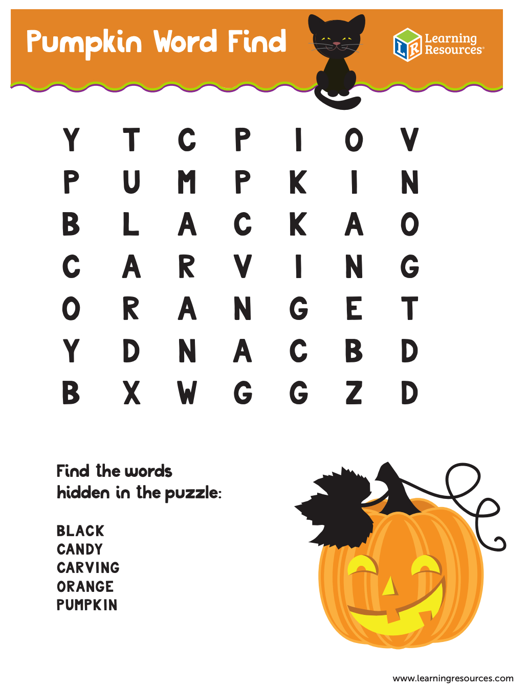 Pumpkin Word Search Free Printable | FREE Printable HQ