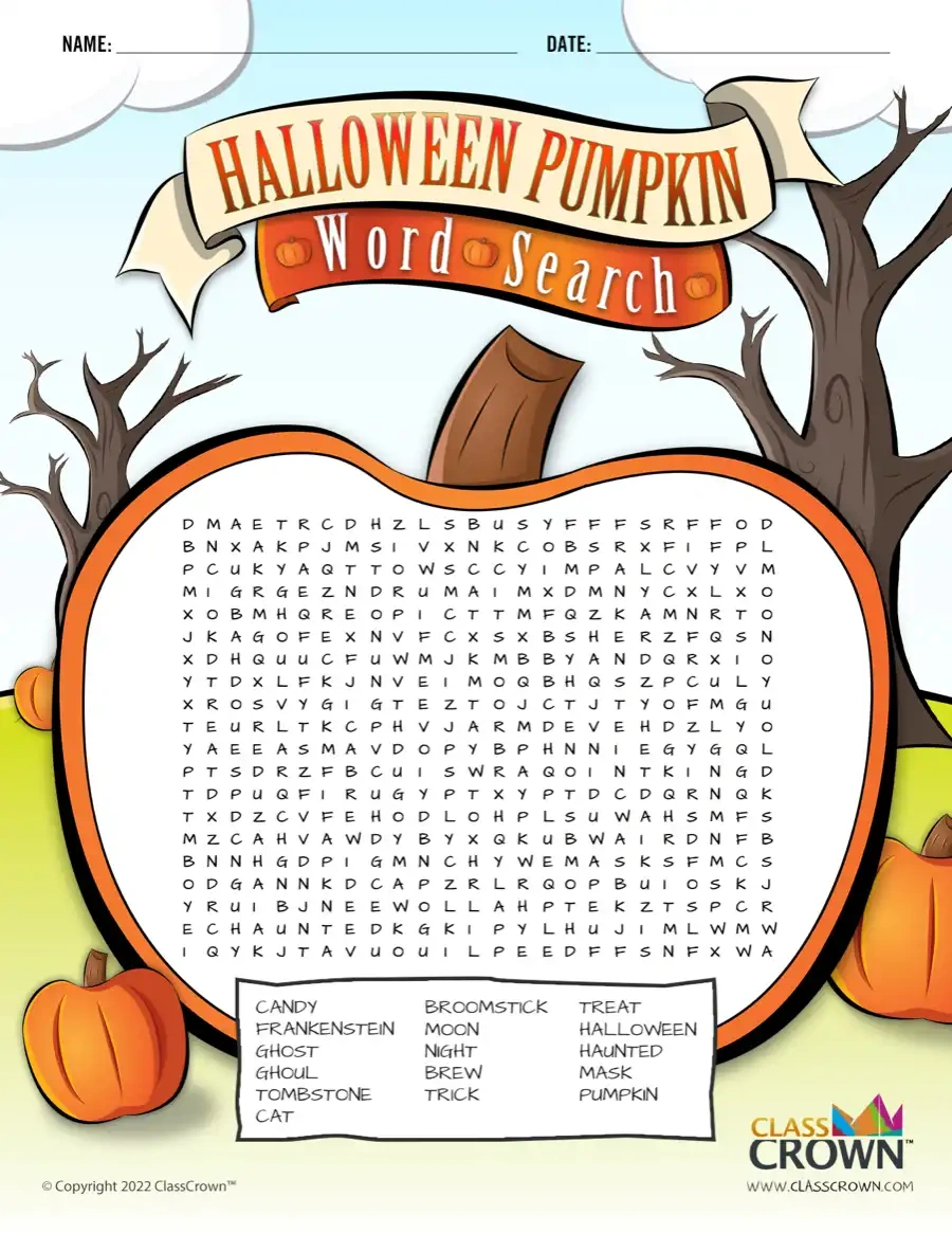 Pumpkin Word Search Free Printable | FREE Printable HQ