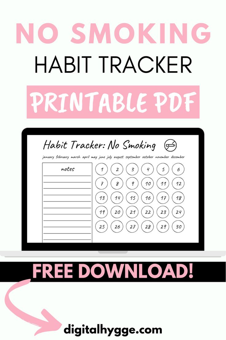 Quit Smoking Tracker Printable | FREE Printable HQ