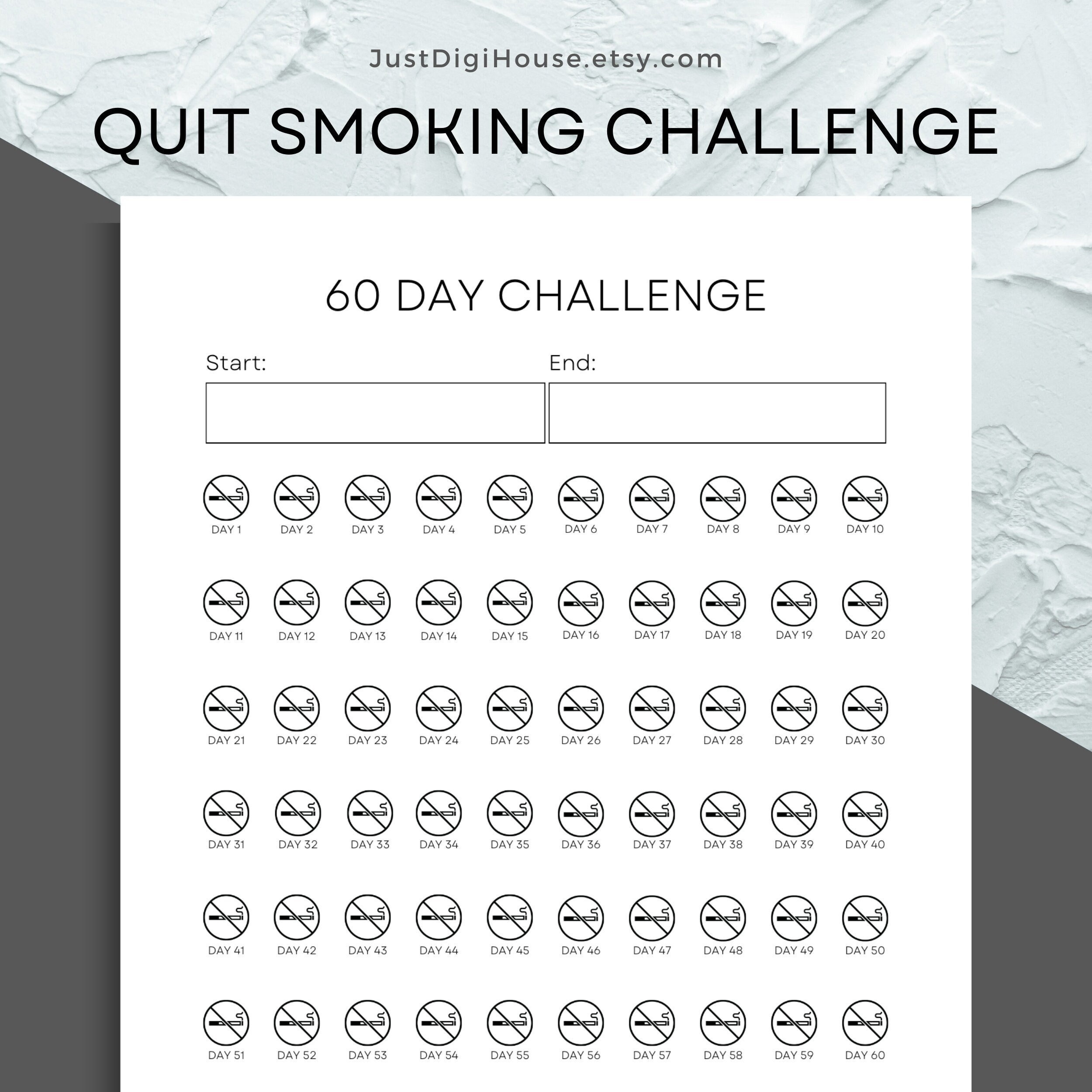 Quit Smoking Tracker Printable | FREE Printable HQ