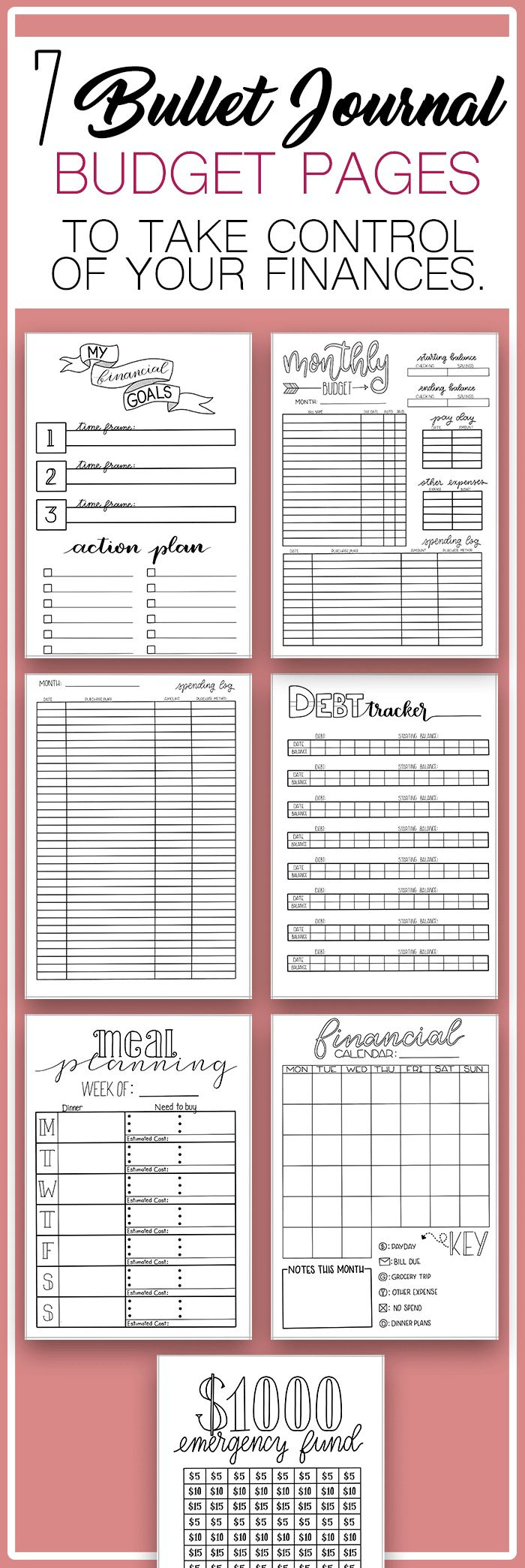 Bullet Journal Bill Tracker Printable | FREE Printable HQ